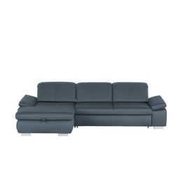 Lounge Collection Ecksofa aus Mikrofaser Kathrin ¦ blau ¦ Maße (cm):