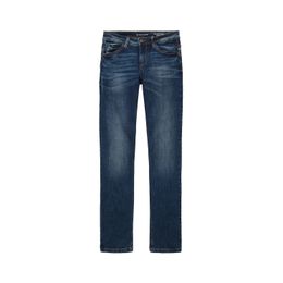 Tom Tailor Damen Alexa Straight Jeans mit Bio-Baumwolle, blau, Uni, Gr. 26/30