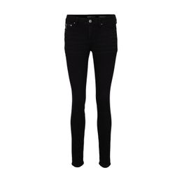 Tom Tailor Denim Damen Jona Extra Skinny Jeans, schwarz, Uni, Gr. 25/32