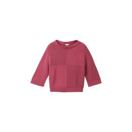 Tom Tailor Damen Gestrickter Pullover mit 3/4 Arm, rosa, Uni, Gr. XXL