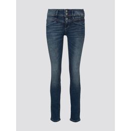 Tom Tailor Damen Alexa Slim Jeans mit Bio-Baumwolle, blau, Uni, Gr. 26/30