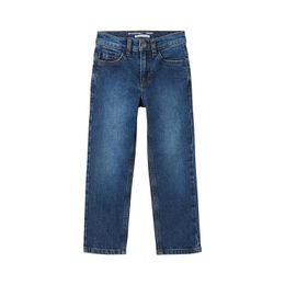 Tom Tailor Jungen Straight Jeans mit recycelter Baumwolle, blau, Uni, Gr. 110