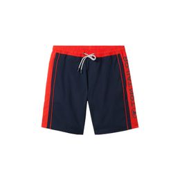 Tom Tailor Herren Badeshorts mit Colour Blocking, blau, Colour Blocking, Gr. S