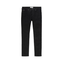 Tom Tailor Denim Herren Piers Slim Superstretch Jeans, schwarz, Logo Print, Gr. 28/32