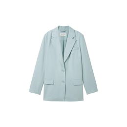 Tom Tailor Damen Loose Fit Blazer, blau, Uni, Gr. 36