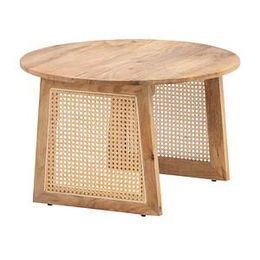 Wohnling Couchtisch Massivholz braun 65,0 x 65,0 x 40,0 cm