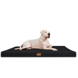 tierlando ® OSCAR VISCO Orthopädische Hundematte Matratze Kunstleder Hundebett schwarz 1 m, 11 cm, 80 cm