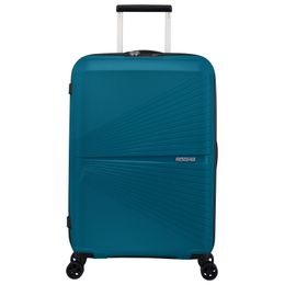 Hartschalen-Trolley American Tourister "AIRCONIC 67" Gr. B/H/T: 44,5 cm x 67 cm x 26 cm 67 l, blau (deep ocean) Koffer Reisegepäck groß Reisekoffer TSA-Zahlenschloss