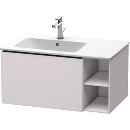 Duravit L-Cube Waschtischunterbau wandhängend 82,0 x 48,1 cm, 1 Auszug, Regalelement seitlich, für ME by Starck 234583 Becken links