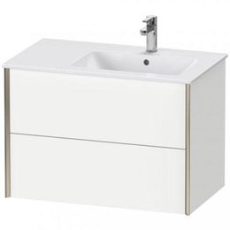 Duravit XViu 4159 Waschtischunterbau wandhängend, 2 Schubkästen, für Waschtisch Me by Starck 234683 Becken rechts, 810x480 mm