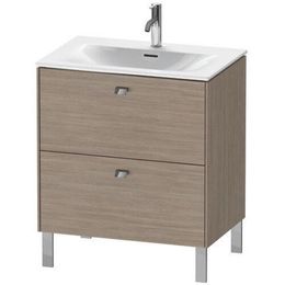 Duravit Brioso Waschtischunterbau stehend 72,0 x 47,9 cm, 2 Auszüge, oberer Auszug inkl. Siphonausschnitt und Schürze, für Waschtisch Viu 234473