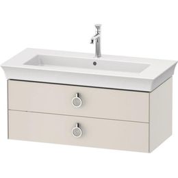 Duravit White Tulip, Waschtischunterbau wandhängend, Breite 984 x Tiefe 458mm, mit 2 Schubkästen, mit Griff, WT43520