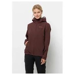 Outdoorjacke Jack Wolfskin "ELSBERG 2.5L JKT W" Gr. L (42/44), braun (schwarz, maroon) Damen Jacken