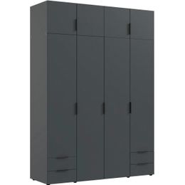 Kleiderschrank wimex "Modena" Schränke Gr. B/H/T: 160 cm x 225 cm x 54 cm, grau (graphit) Drehtüren-Schrankprogramm