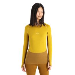 Icebreaker 200 ZoneKnit™ Merino Langarmshirt - Frau - Silent Gold/clove - Größe XS