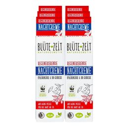 BLÜTE-ZEIT Nachtcreme Hyaluronsäure Bio-Gojibeere 50 ml, 6er Pack