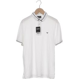 Emporio Armani Herren Poloshirt, weiß, Gr. 46