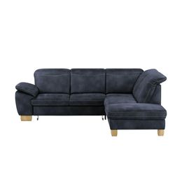 meinSofa Ecksofa Raica ¦ blau ¦ Maße (cm): B: 266 H: 91 T: 243