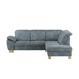 meinSofa Ecksofa Raica ¦ blau ¦ Maße (cm): B: 266 H: 91 T: 243