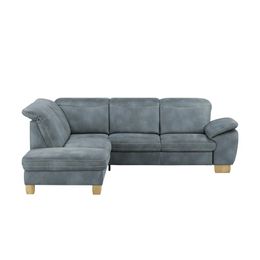 meinSofa Ecksofa Raica ¦ blau ¦ Maße (cm): B: 266 H: 91 T: 243