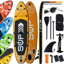 TroniTechnik 24MOVE® Standup Paddle Board SUP, inkl. Zubehör, Paddel und Hochdruckpumpe, ORANGE, 305x76x15cm