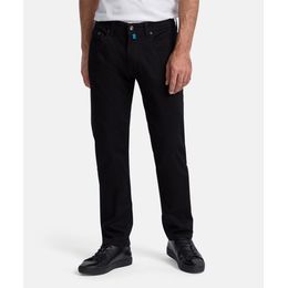 Tapered-fit-Jeans Pierre Cardin "Lyon Tapered" Gr. 34, Länge 30, schwarz (black black raw) Herren Jeans