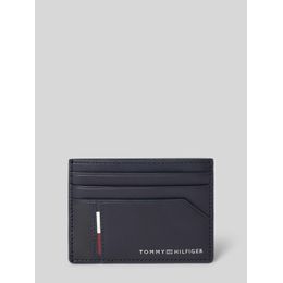 Tommy Hilfiger Kartenetui aus Nappaleder mit Label-Detail