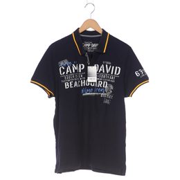 CAMP DAVID Herren Poloshirt, schwarz, Gr. 54