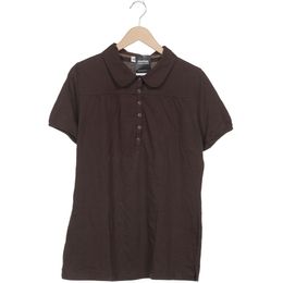 Ulla Popken Damen Poloshirt, braun, Gr. 46