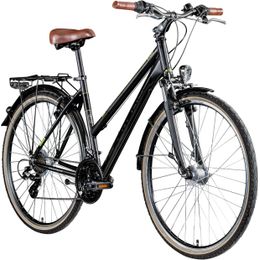 Zündapp Trekkingrad ZÜNDAPP "T700" Fahrräder Gr. 50 cm, 28 Zoll (71,12 cm), schwarz für Damen, Kettenschaltung