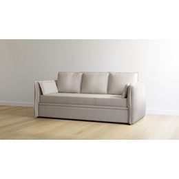 EMMA Premium Schlafsofa - Webstoff - Beige - 160x200