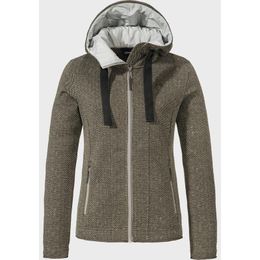 Schöffel SCHÖFFEL Fleecejacke »Fleece Hoody Aurora L« mit Kapuze 4725 - braun 46 46 Lässiger Look durch Materialstruktur