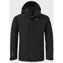 Schöffel SCHÖFFEL Doppeljacke »Hiking 3in1 Jacket Style Okere MNS« mit Kapuze 9990 - schwarz 48 48 Wasserdicht & atmungsaktiv dank 2-Lagen VENTURI Membrane