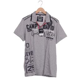 CAMP DAVID Herren Poloshirt, grau, Gr. 54