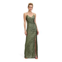 Abendkleid Vera Mont "Vera Mont figurbetont" Gr. 40, Normalgrößen, grün (autumn green) Damen Kleider Raffung