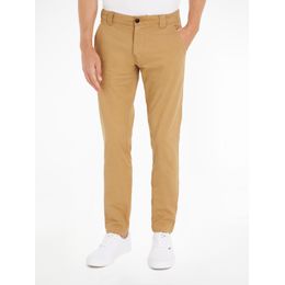 Chinohose Tommy Jeans "TJM SCANTON CHINO PANT" Gr. 29, Länge 32, grün (classic khaki) Herren Hosen mit Markenlabel