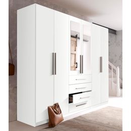 Kleiderschrank Rauch "Kempten" Schränke Gr. B/H/T: 270 cm x 230 cm x 54 cm, 6 St., weiß mit Spiegel und Schubkästen