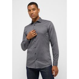 Langarmhemd Eterna "SLIM FIT" Gr. 38, Normalgrößen, grau (anthrazit) Herren Hemden