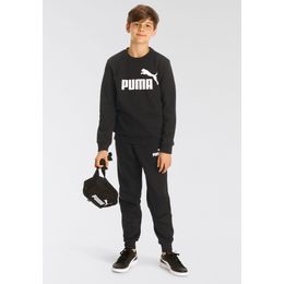 Trainingsanzug Puma "NO.1 LOGO SWEAT SUIT FL B" Gr. 140, schwarz (Puma black) Kinder Sportanzüge