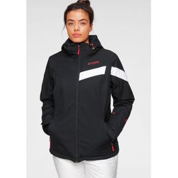 Outdoorjacke Maier Sports "Große Größen" Gr. 40, schwarz Damen Jacken Wind- & wasserdicht, atmungsaktiv, verschweißte Nähte