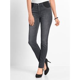 Bequeme Jeans Inspirationen Gr. 24, Kurzgrößen, schwarz (anthrazit, denim) Damen Jeans