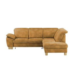 meinSofa Ecksofa Raica ¦ gelb ¦ Maße (cm): B: 266 H: 91 T: 243