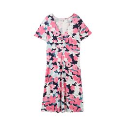 Tom Tailor Damen Jerseykleid, rosa, Allover Print, Gr. 34