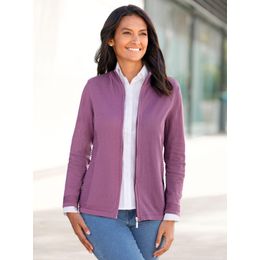 Strickjacke Casual Looks Gr. 52, lila (violett) Damen Strickjacken