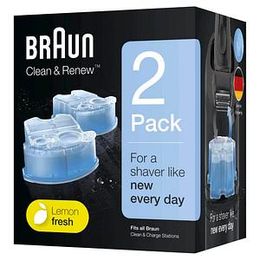 2 Braun Clean & Renew CCR 2 Reinigungskartuschen für Rasierer