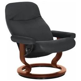 Relaxsessel stressless "Garda", schwarz (schwarz batick), B:76cm H:100cm T:71cm, Sessel, mit Classic Base, Größe M, Gestell Braun