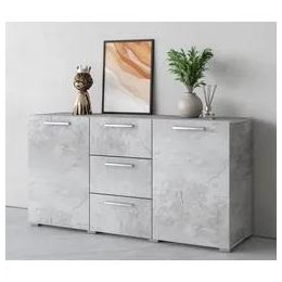 Sideboard Inosign "Sarah" Sideboards grau (beton-optik matt) Breite 132 cm