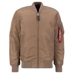 Bomberjacke Alpha Industries "Alpha Industries Men - Bomber Jackets MA-1 VF 59 Long" Gr. M, grau (taupe) Herren Jacken