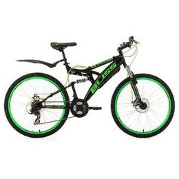 KS-Cycling Mountainbike KS CYCLING "Bliss" Fahrräder Gr. 47cm, 26 Zoll (66,04cm), schwarz (schwarz-grün) für Damen und Herren, Kettenschaltung