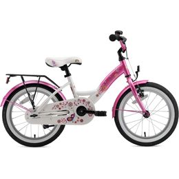 Kinderfahrrad Bikestar "Classic" Gr. 25, rosa (pink, weiß), Fahrräder, Kinder, 24,5cm, 16 Zoll (40,64cm)